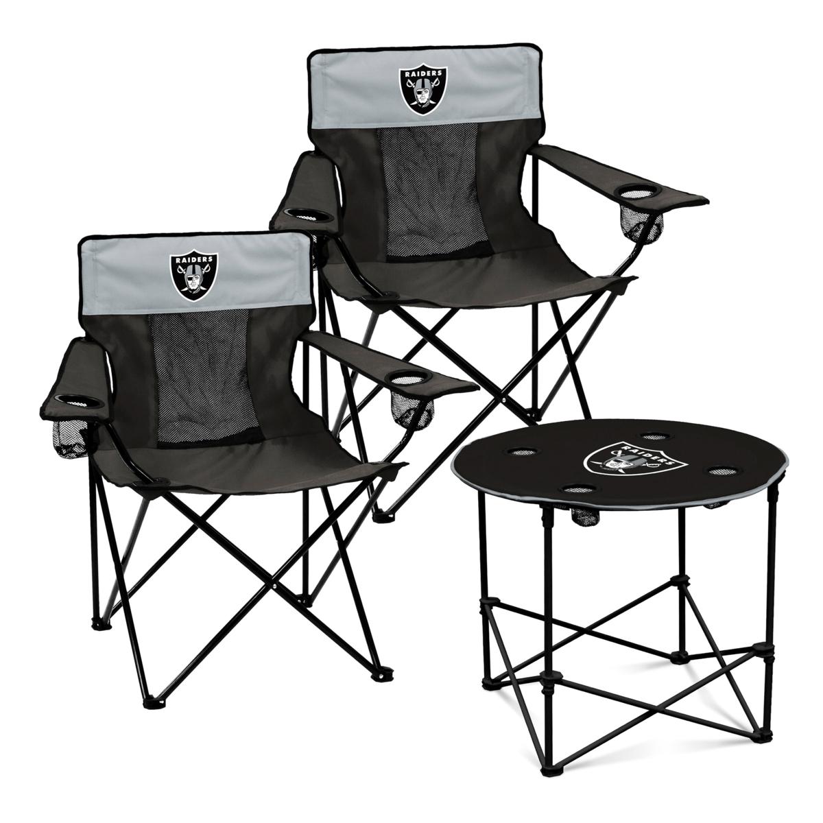 Officially Licensed NFL Tailgate Chair & Table Bundle - Raiders ...