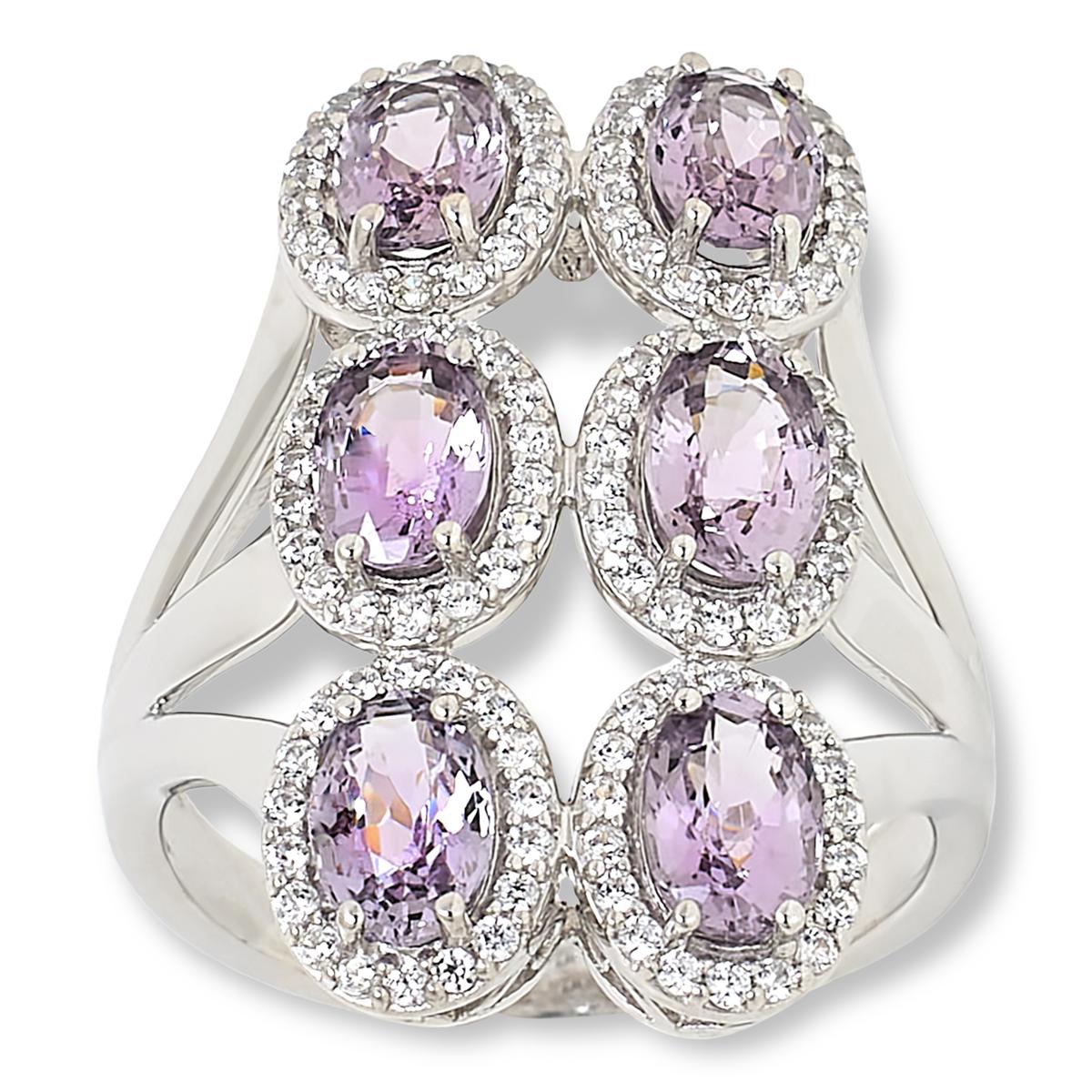 Colleen Lopez Orchid Spinel and White Zircon Vertical Ring | HSN