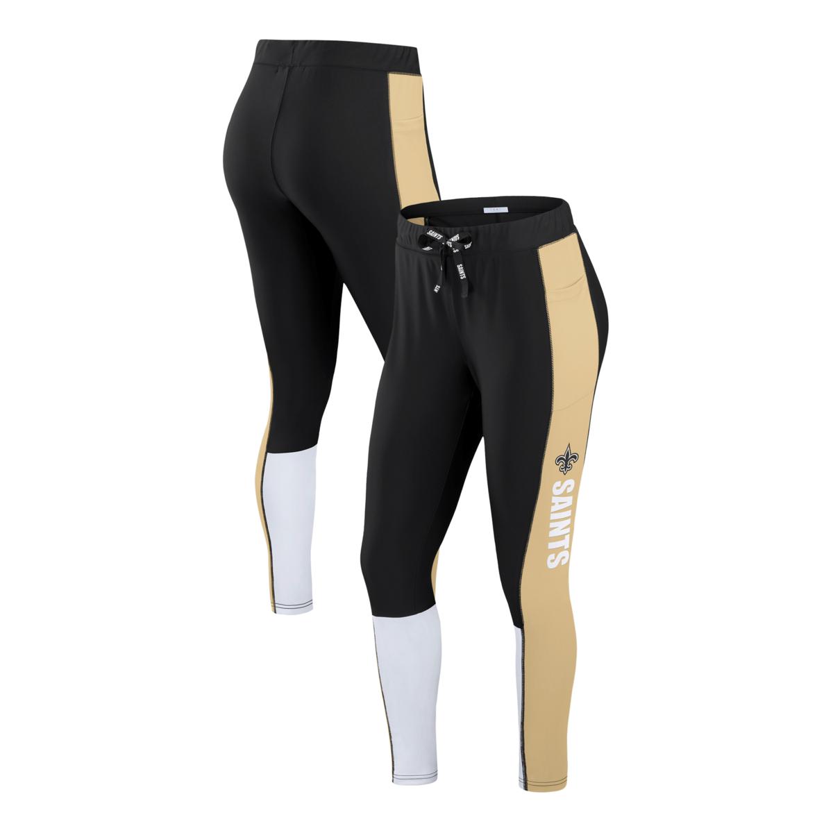 Officially Licensed NFL WEAR Color Block Drawstring Leggings - Saints | HSN