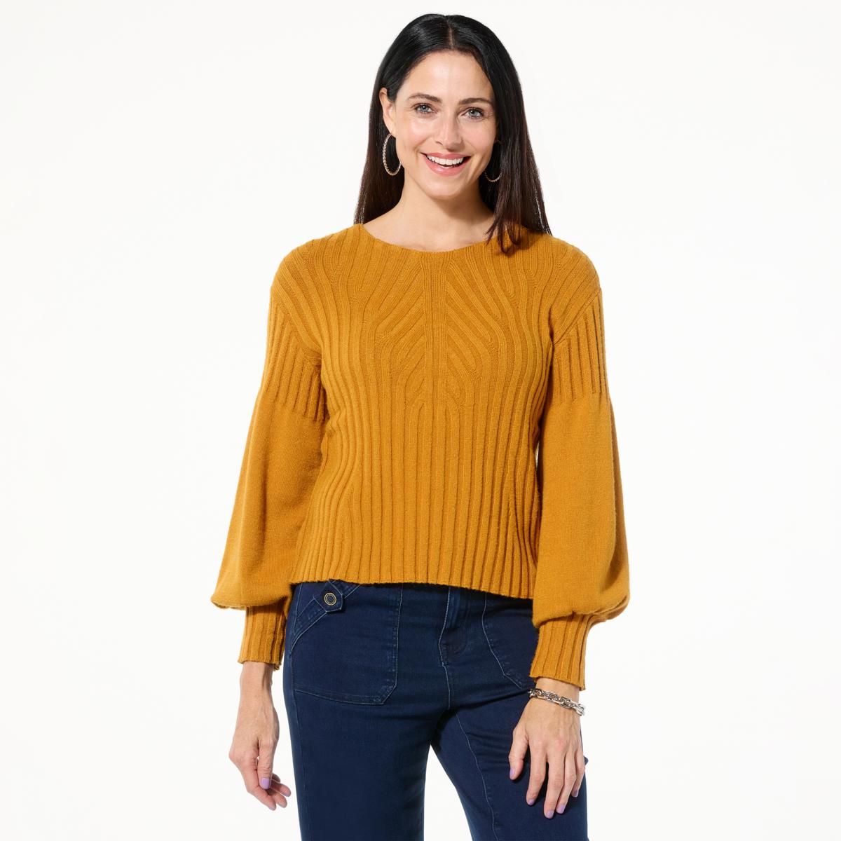 DG2 by Diane Gilman SoftEase Lantern-Sleeve Sweater | HSN