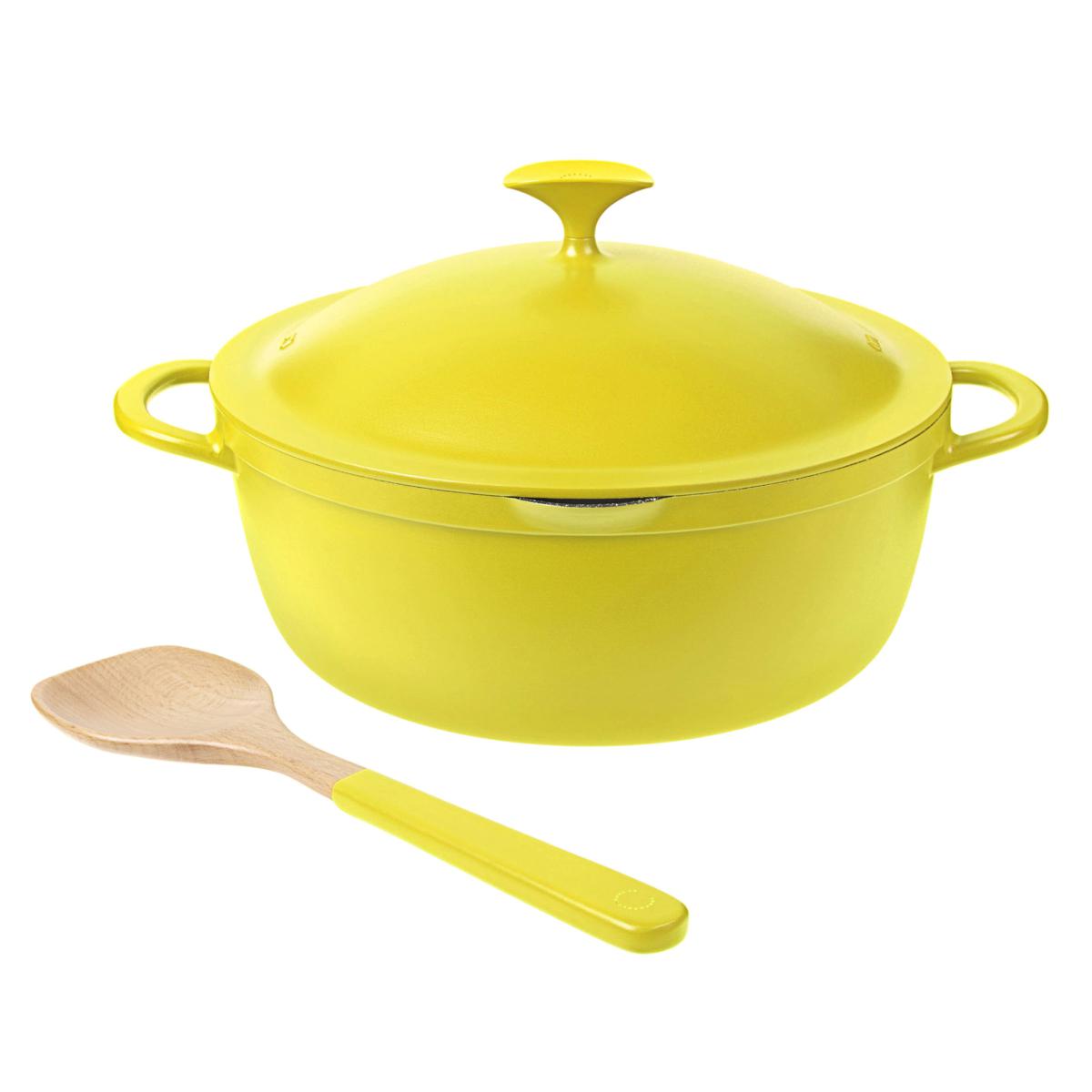 Curtis Stone 5.7-Quart Dura-Pan+ All Day Pot with Wooden Spoon | HSN