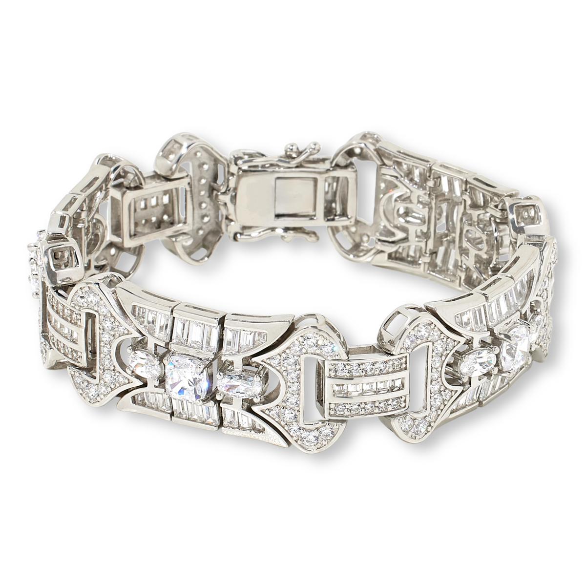 Radiance by Absolute™ Couture Sterling Silver Art Deco Line Bracelet ...
