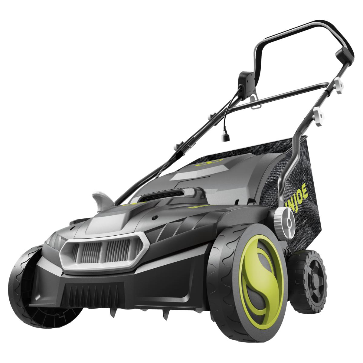 Sun Joe 15" Electric Lawn Scarifier & Dethatcher with Bag | HSN