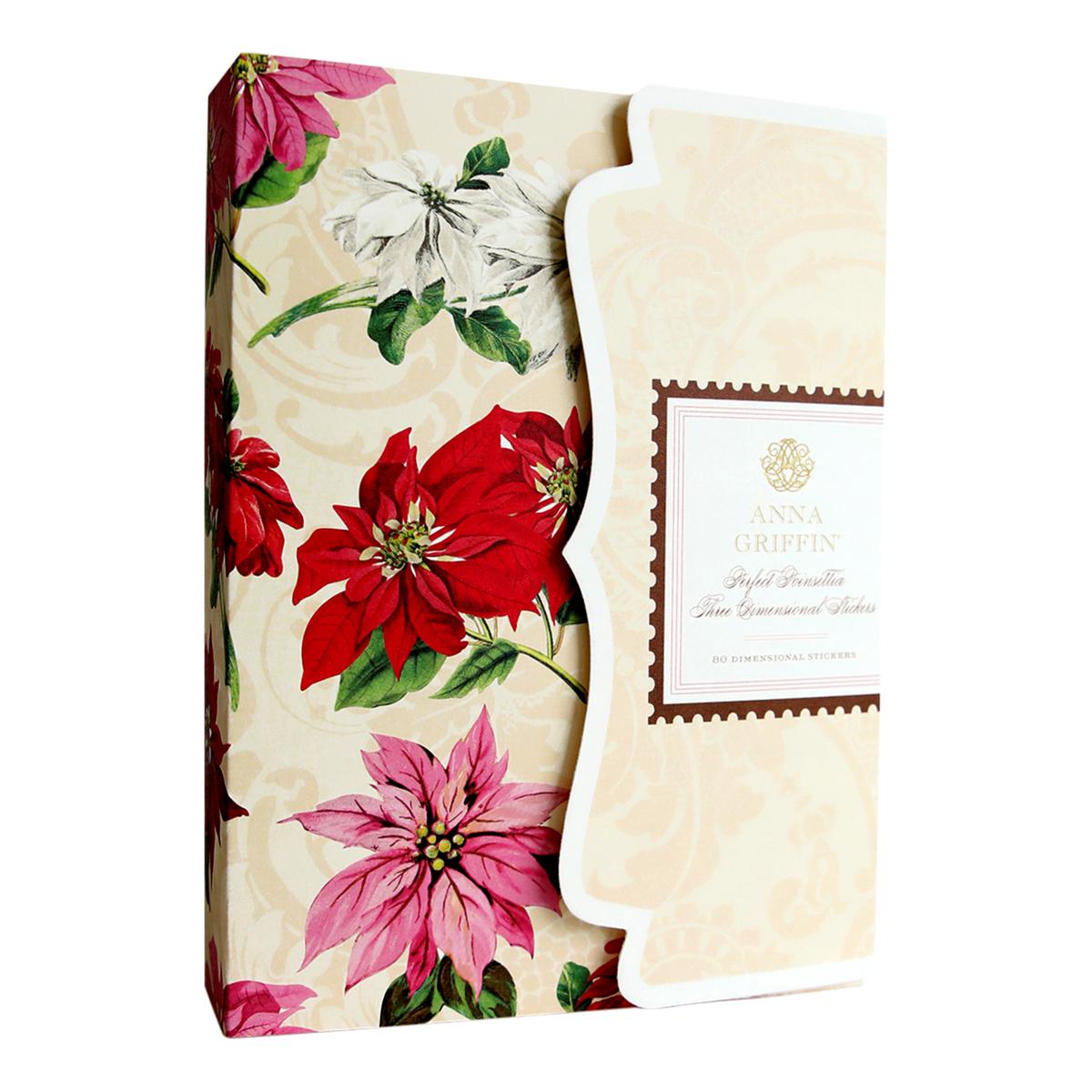 Anna Griffin® 3D Poinsettia Stickers Set of 80 - 23381877 | HSN