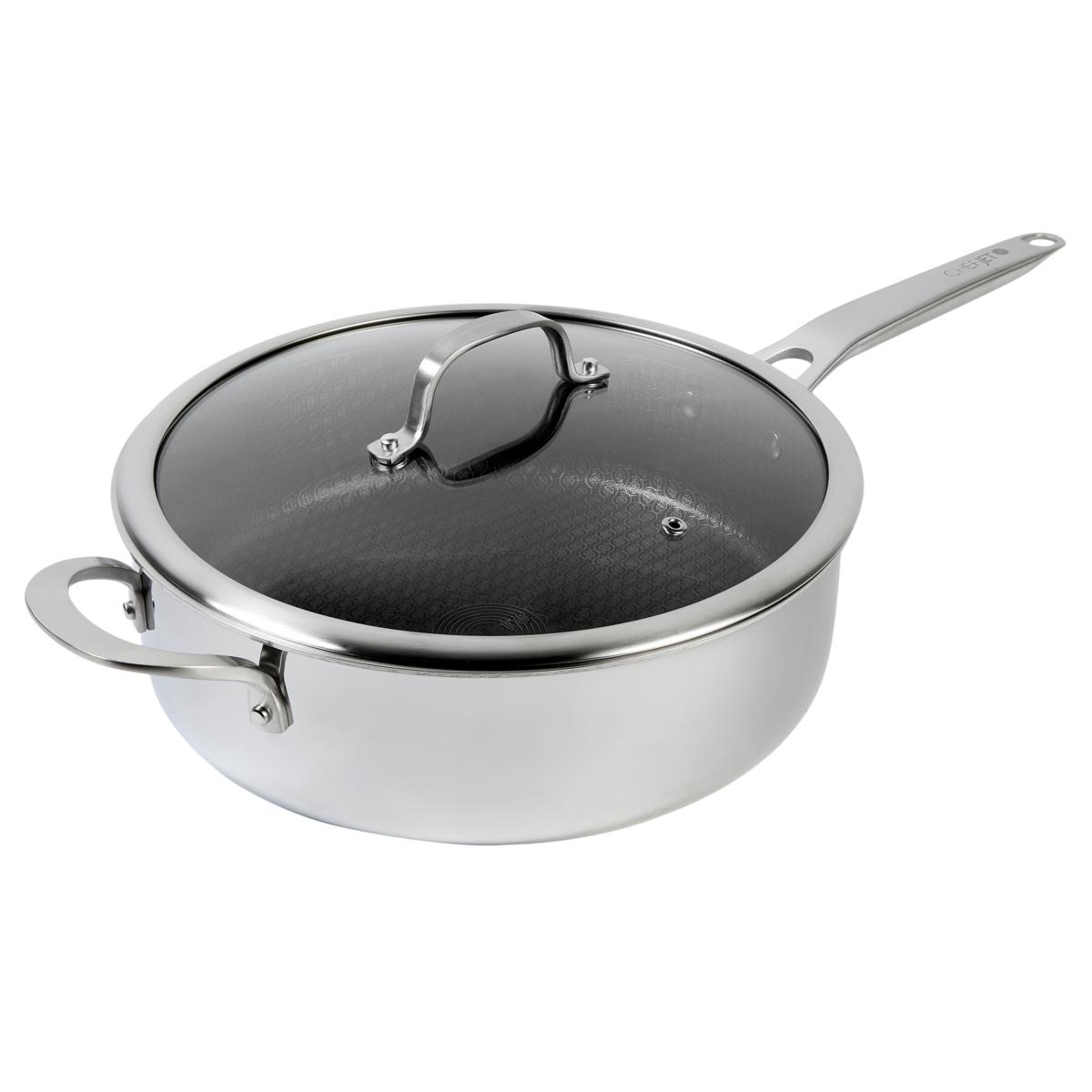 Chef Jet Tila 5-Quart Ceramic Nonstick Clad Stainless Steel Sauté Pan | HSN