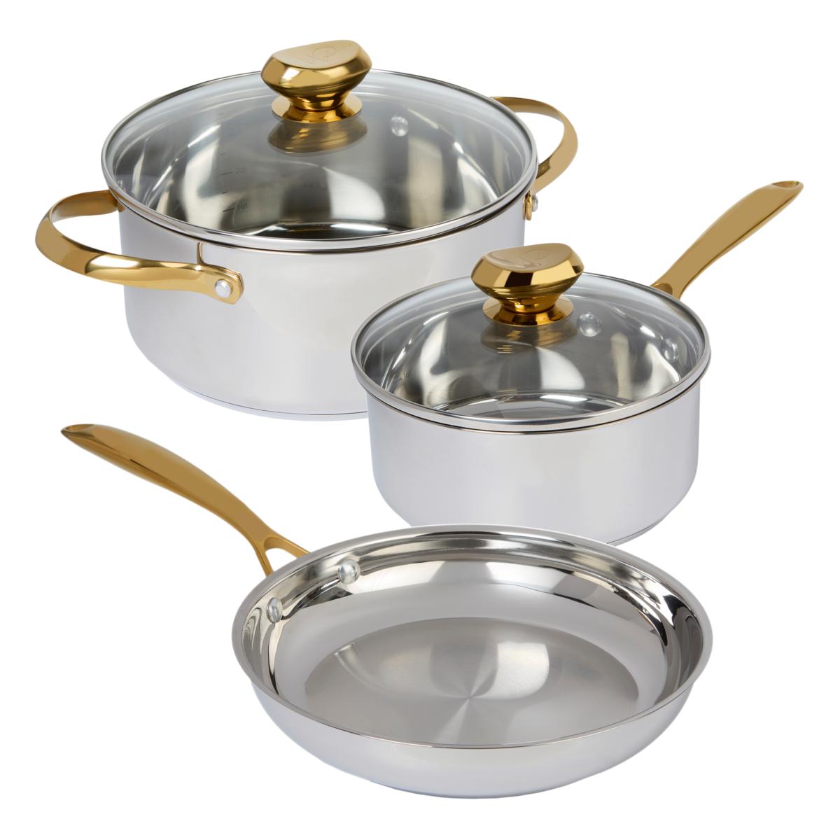 Wolfgang Puck 5-piece Stainless Steel Cookware Set | HSN