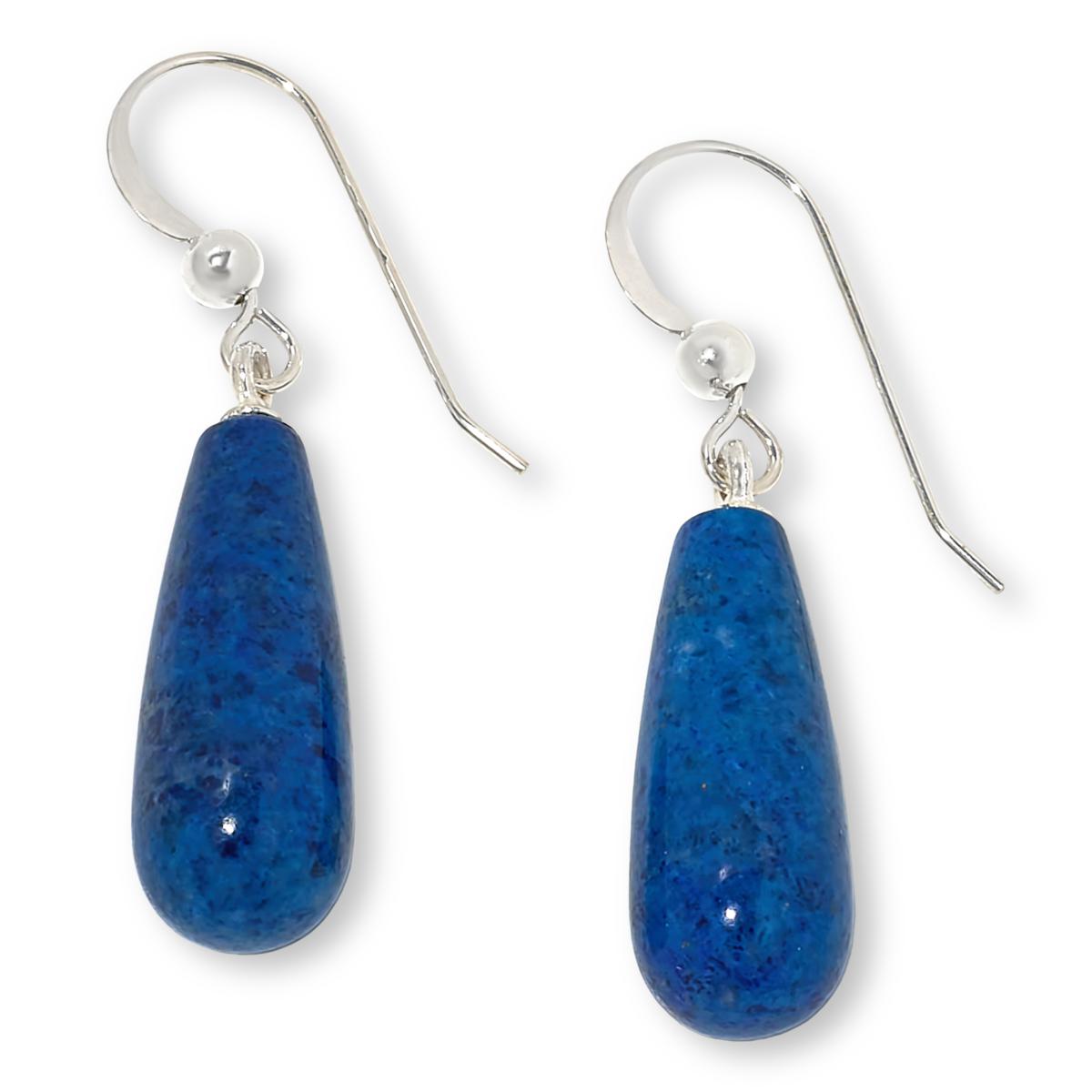 Jay King Sterling Silver Denim Lapis Teardrop Earrings - 23532866 | HSN