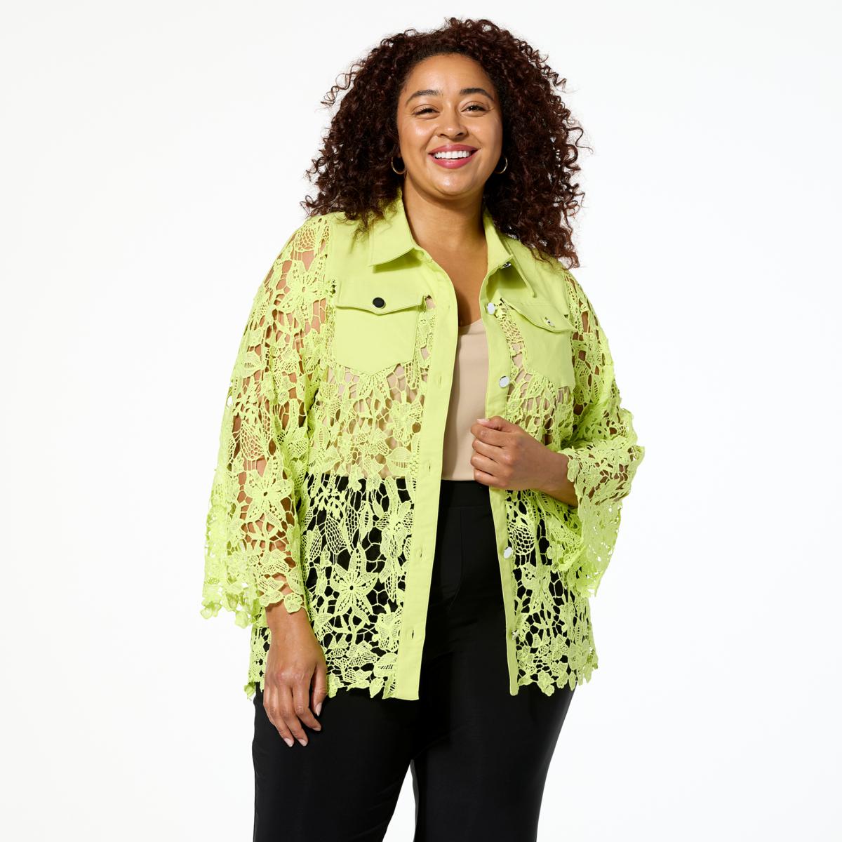 Antthony Laced Button Front Jean Jacket | HSN