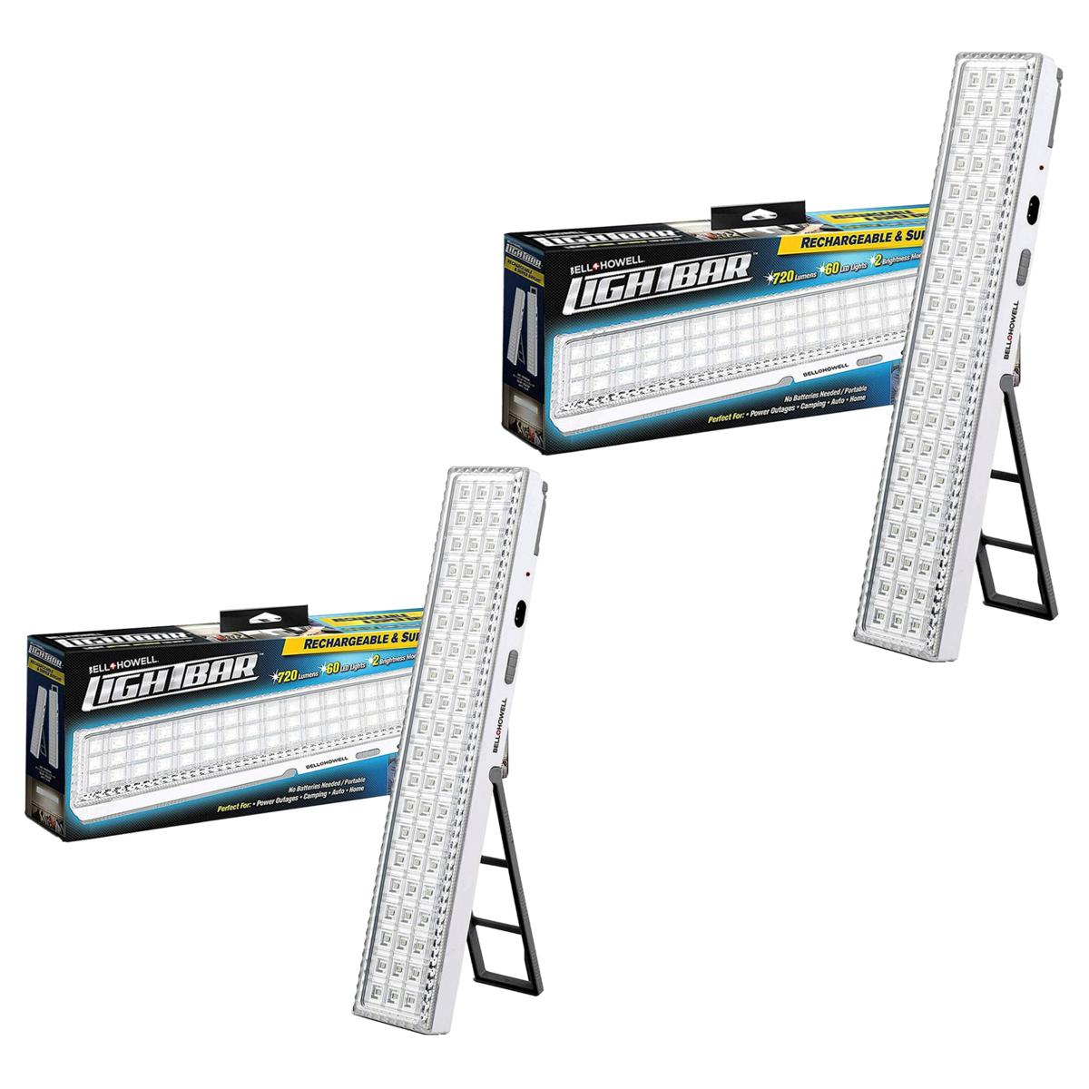 Bell+Howell Rechargeable Light Bar with Stand - 2-pack | HSN