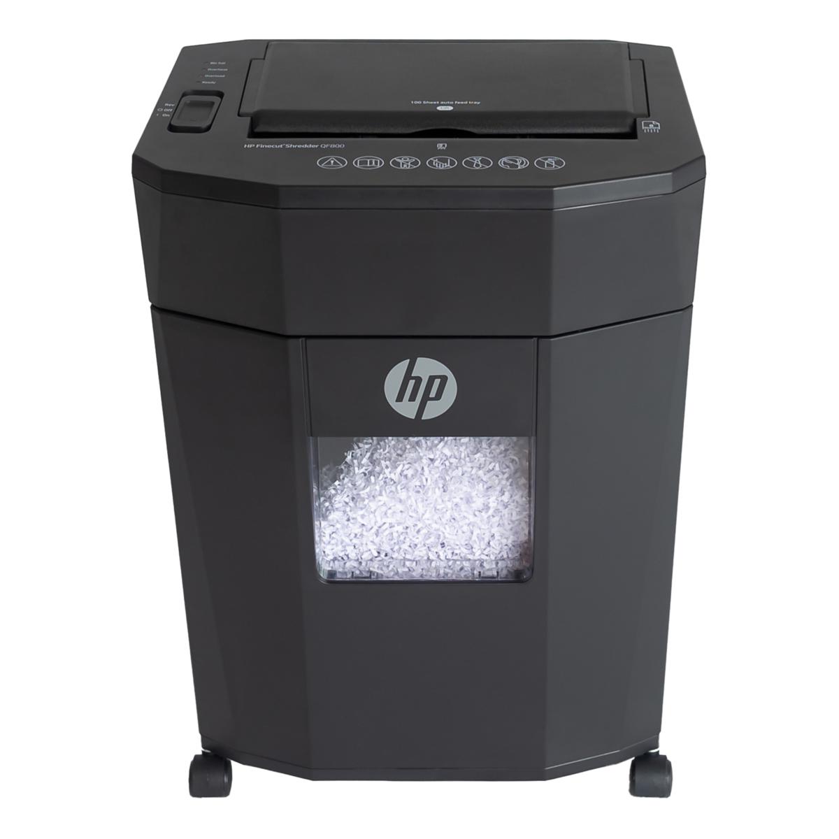 HP 100-Sheet Autofeed Finecut Shredder with Dropdown 3.8-Gallon Bin ...