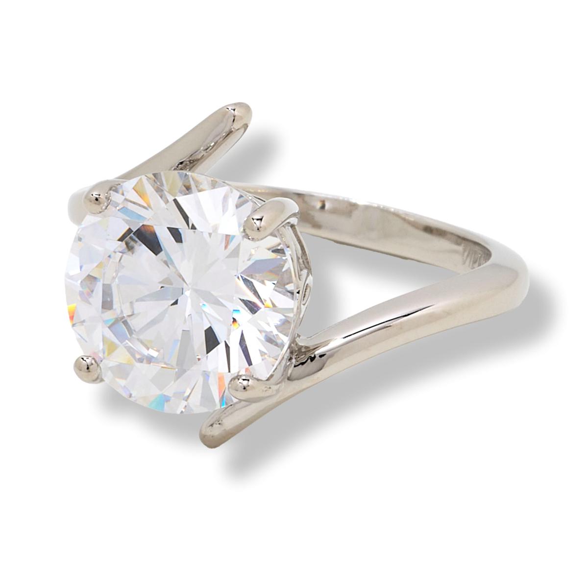 Radiance by Absolute™ 8.70ct Round Solitaire Bypass Ring - 23572338 | HSN