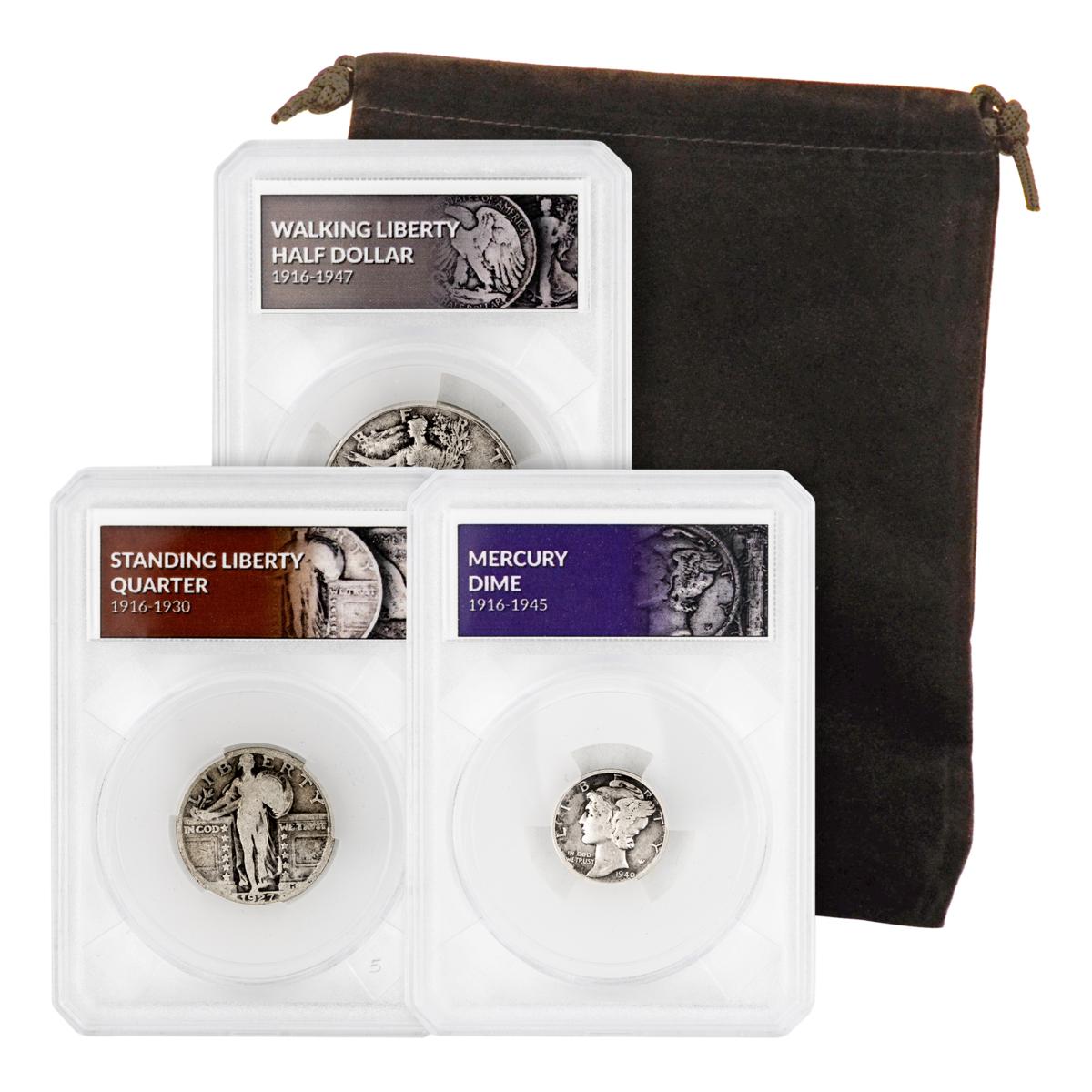 America's Coin Renaissance 90% Silver Coins - Set of 3 | HSN