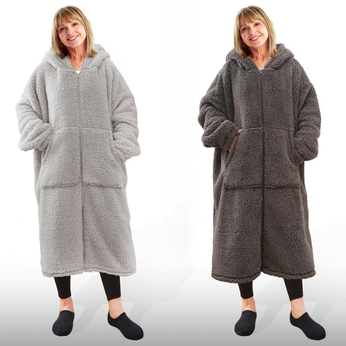 Warm & Cozy 2-pack Oversized Sherpa Hoodie | HSN