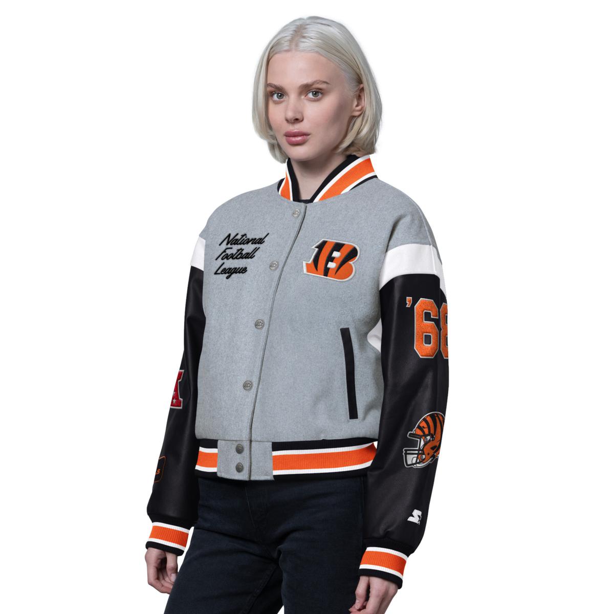 Officially Licensed NFL Starter Women's Cropped Varsity Jacket by Glll ...
