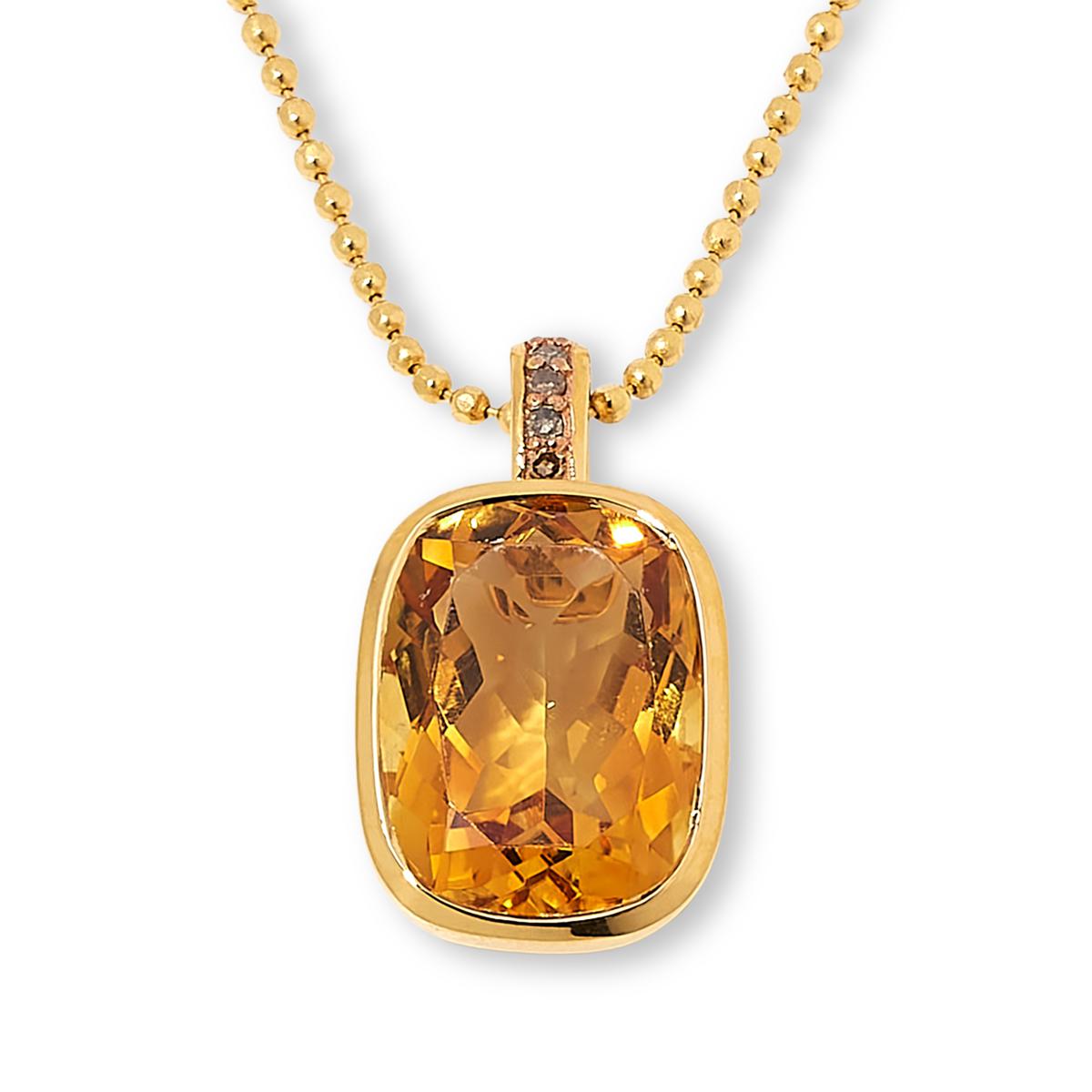 Rarities Cushion-Cut Gemstone Pendant with Diamond Accents & 16" Chain ...