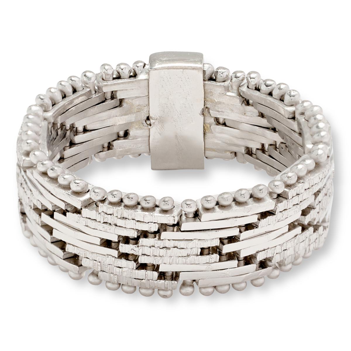 Fiorenza Sterling Silver Flexible Riccio Chain Band Ring | HSN