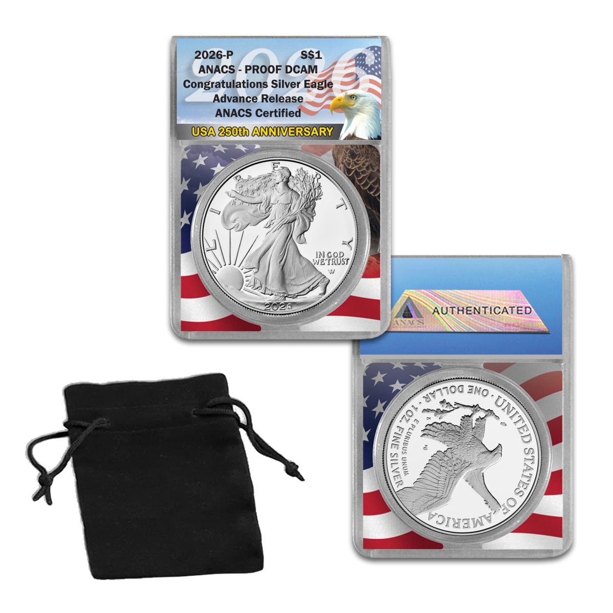 2026 Advance Release ANACS Congratulations Proof Silver Eagle Coin | HSN