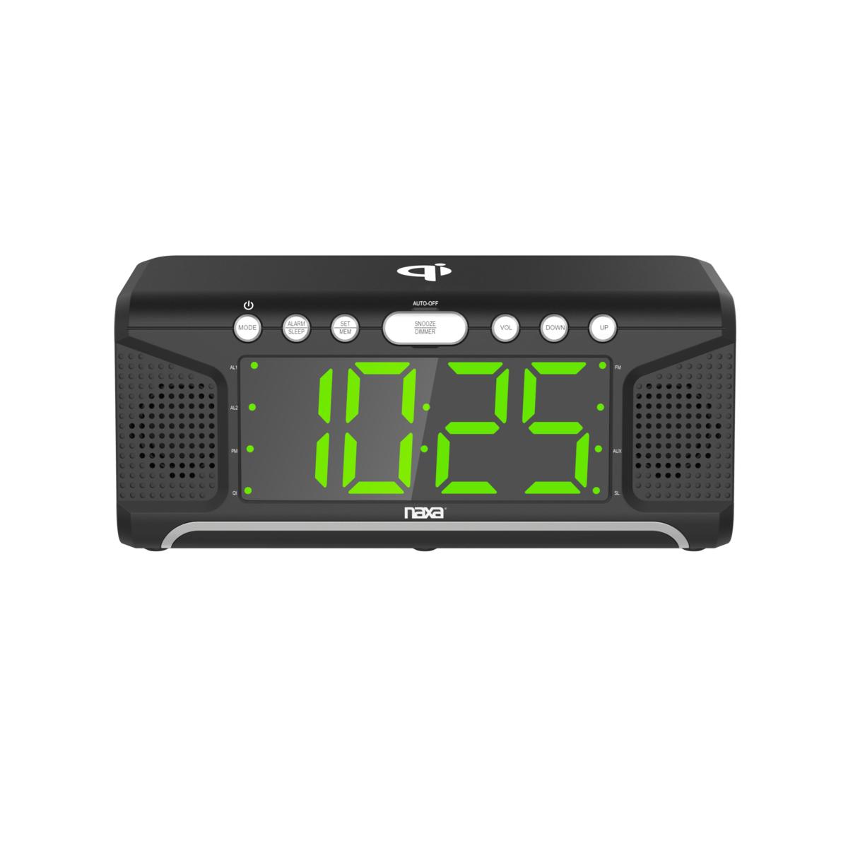 Naxa Dual Alarm Clock with Qi Wireless Charging Function | HSN