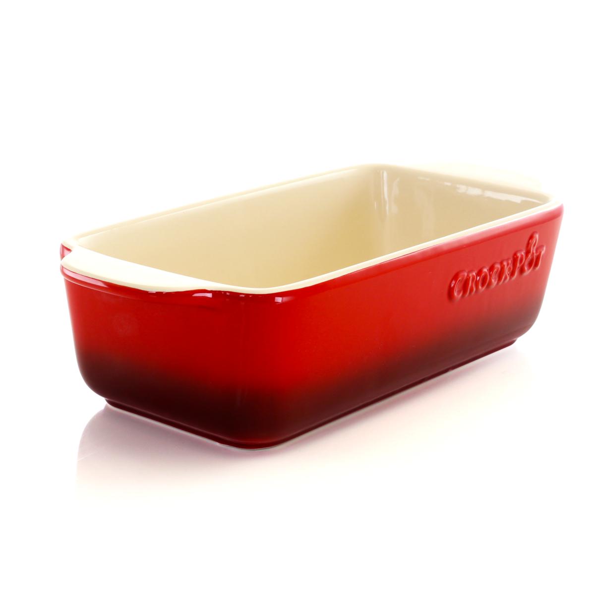 Crock Pot Artisan 1.25 Quart Rectangle Stoneware Bake Pan in Red ...