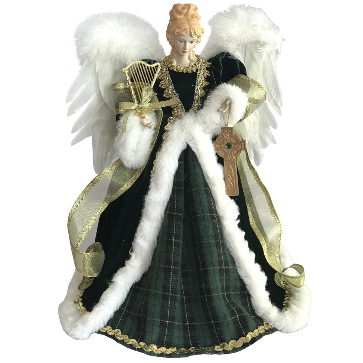 Santa's Workshop 16" Irish Angel Tree Topper - 9716957 | HSN