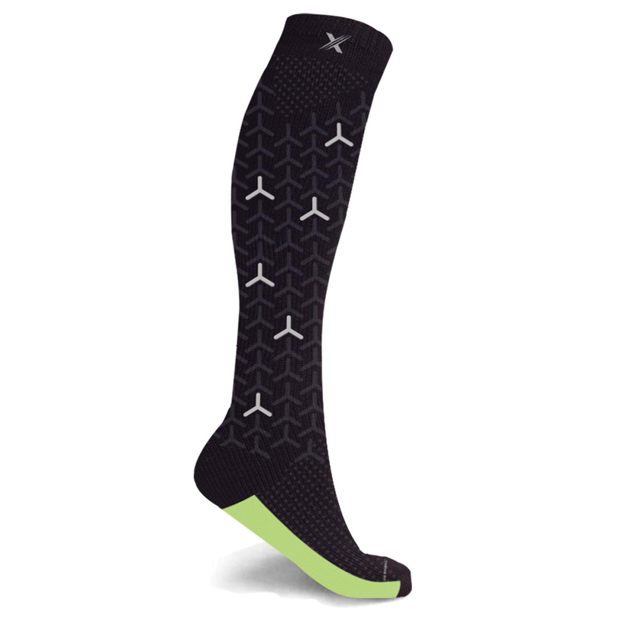 Extreme Fit Reflective Knee High Compression Socks Pair, Triangles | HSN