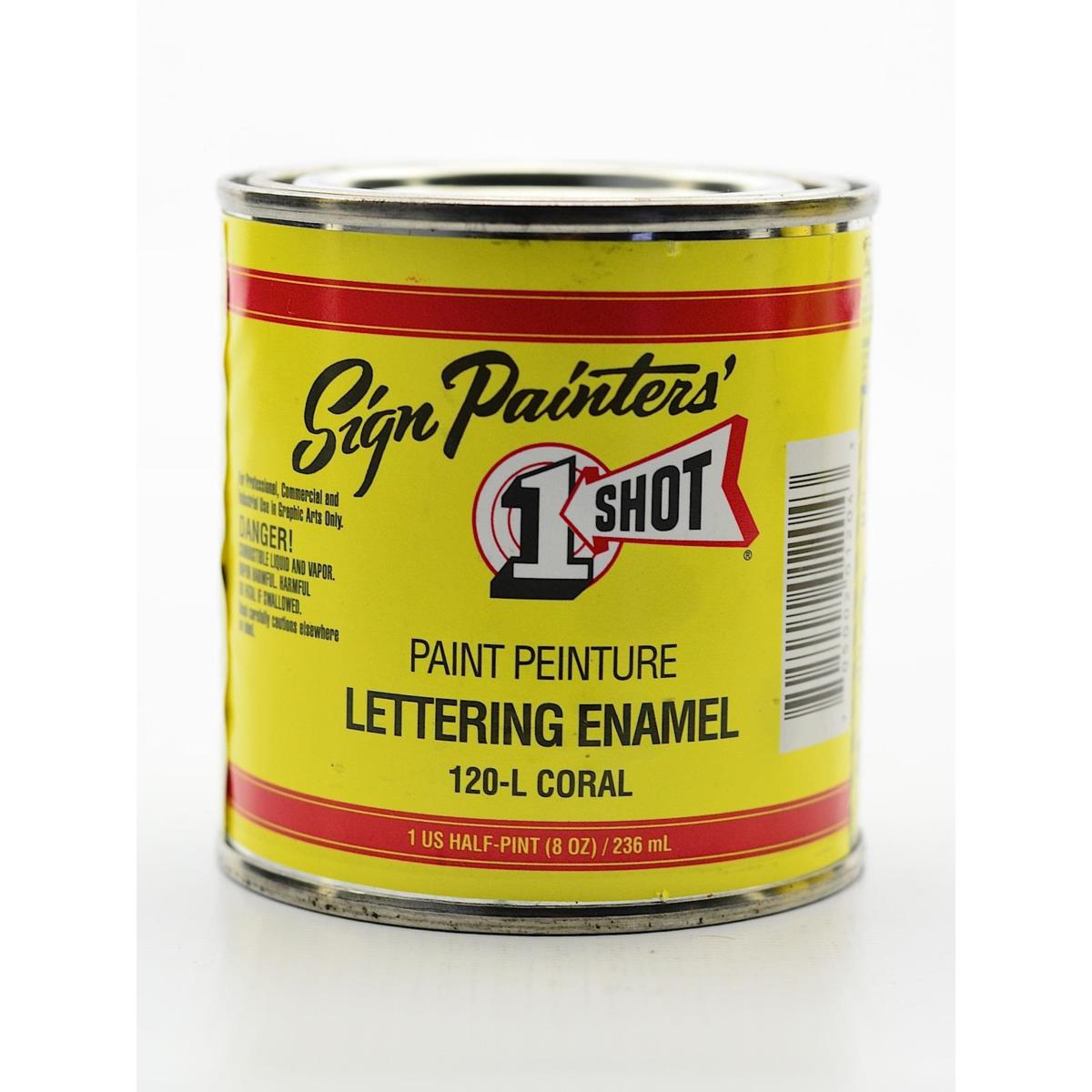 1-Shot Lettering Enamel Half Pint - Coral 120L - 9913749 | HSN