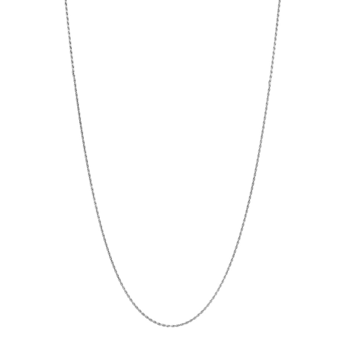 22" Sterling Silver 1mm Diamond-Cut Solid Rope Adjustable Necklace ...