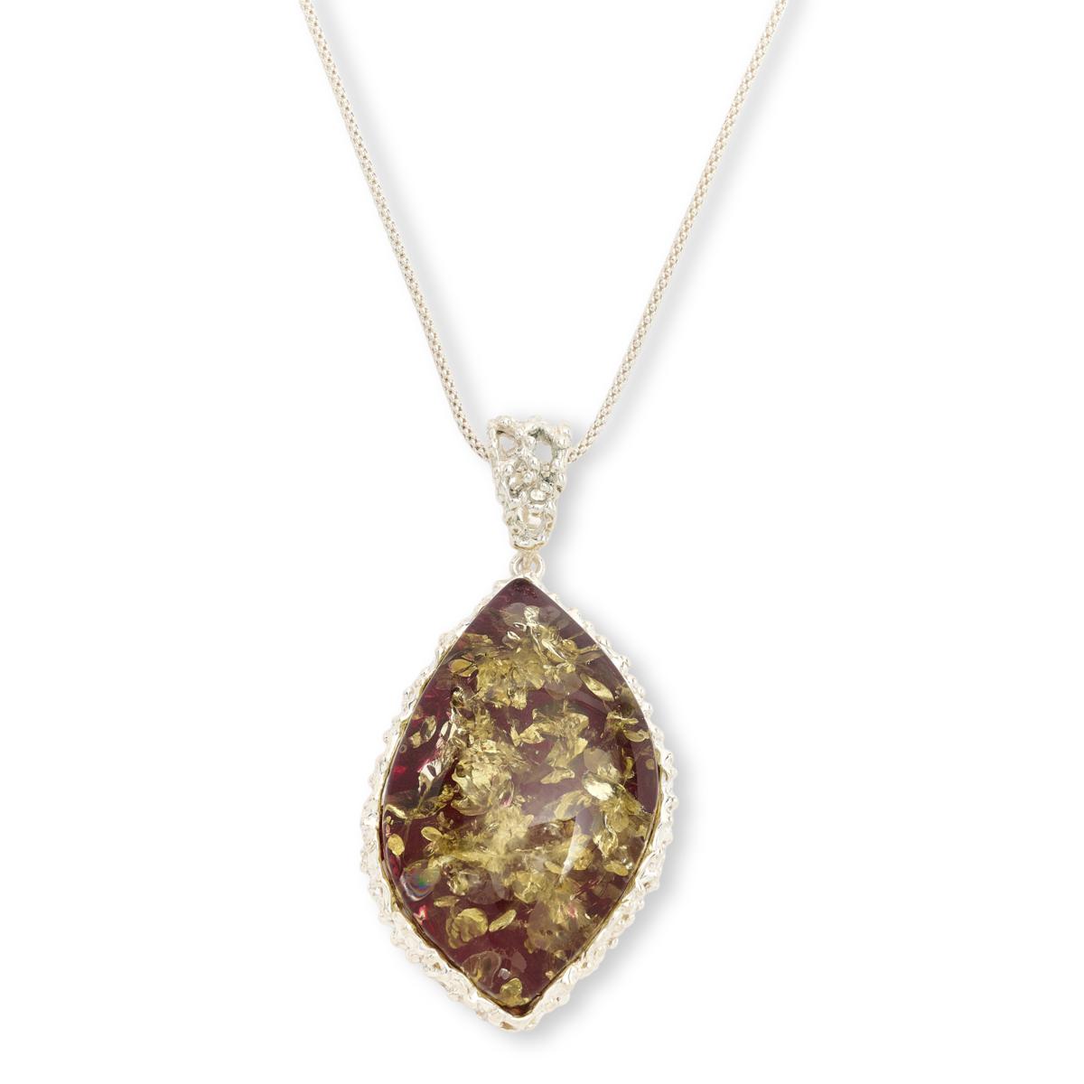Amber Extraordinaire Amber Statement Pendant with Adjustable Chain | HSN