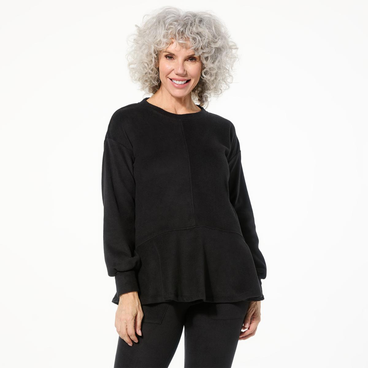 "As Is" Comfort Code Fleece Flutter-Hem Pullover - 23274265 | HSN