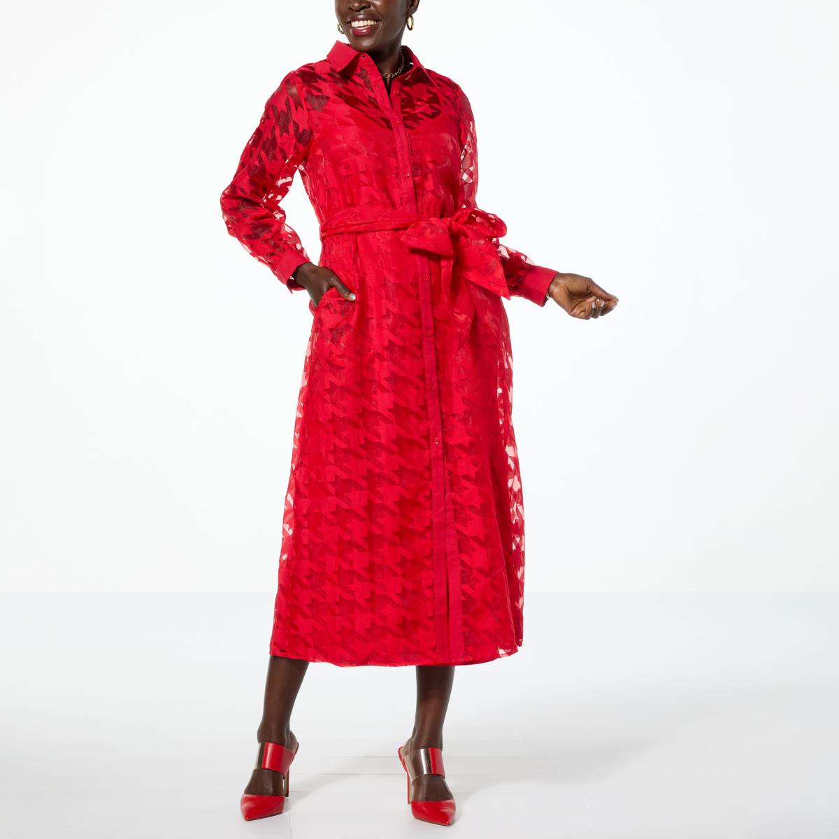 "As Is" Curations x Amy Morrison Houndstooth Shirtdress | HSN