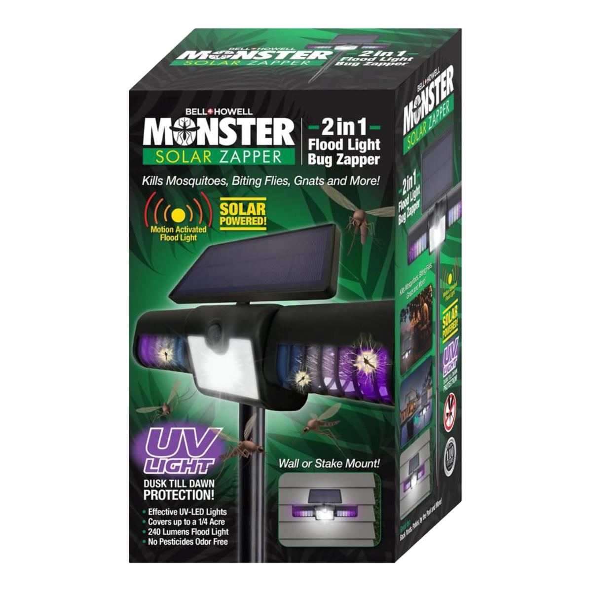 Bell+Howell Monster Solar 2-in-1 Floodlight and Bug Zapper | HSN
