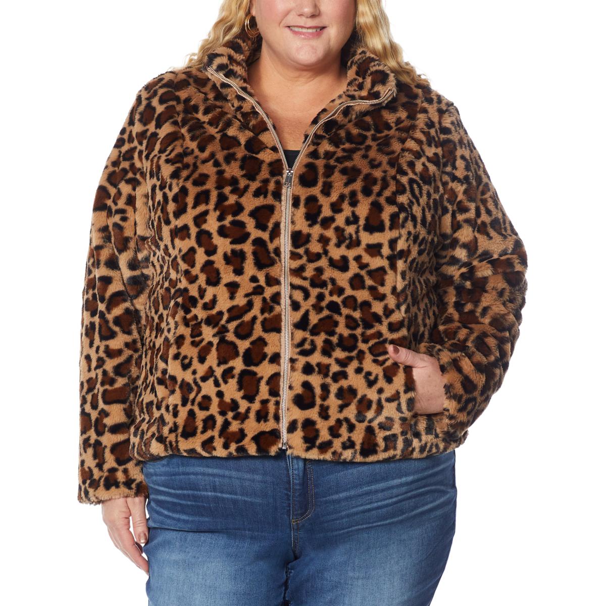 Colleen Lopez Print Faux Fur Bomber Jacket - 20114785 | HSN