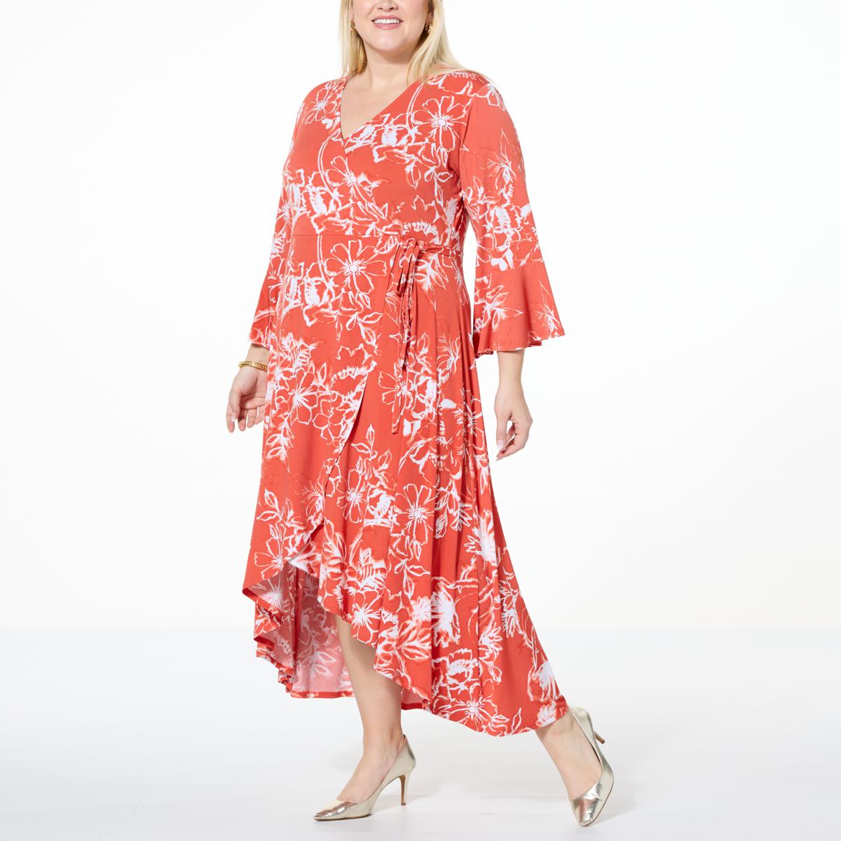 Colleen Lopez Wrap-Style Printed Hi-Low Dress - 21895004 | HSN