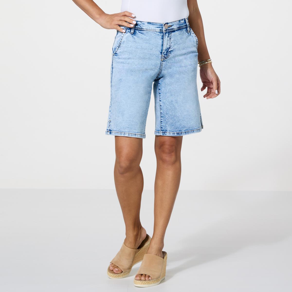 DG2 by Diane Gilman New Classic Stretch Denim Straight-Leg City Short | HSN