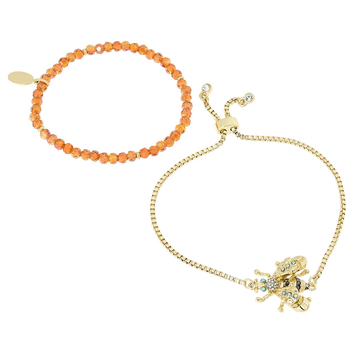 Heidi Daus Anniversary Collection 2pc Beaded and Bolo Bracelet Set ...