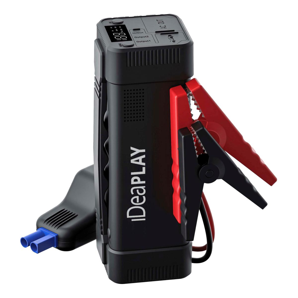 iDeaPLAY 27KmAh Jumpstarter Power Station w Cables AC Adapter Case