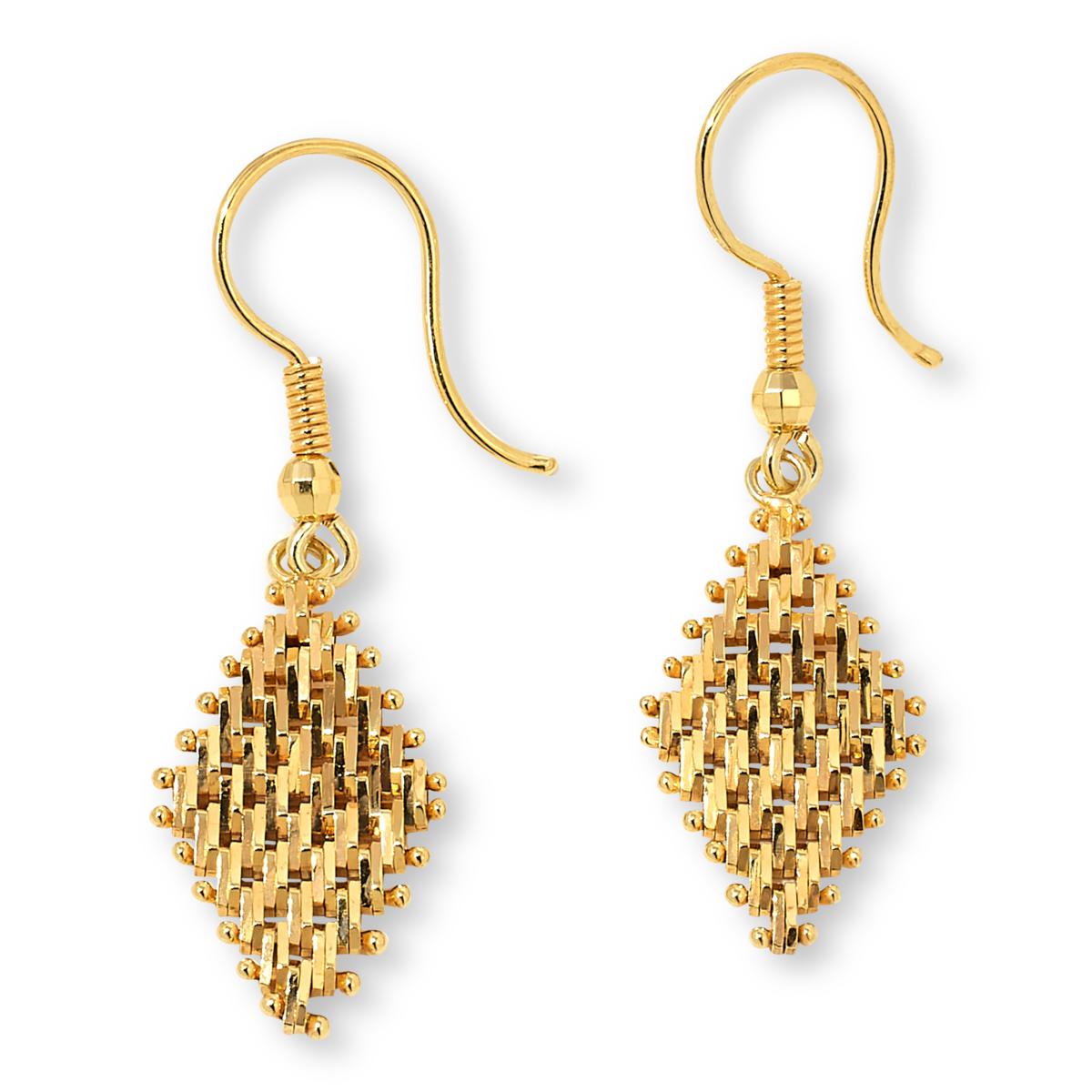 Imperial Silver Ultra Lamé Sterling Silver Diamond-Cut Drop Earrings | HSN