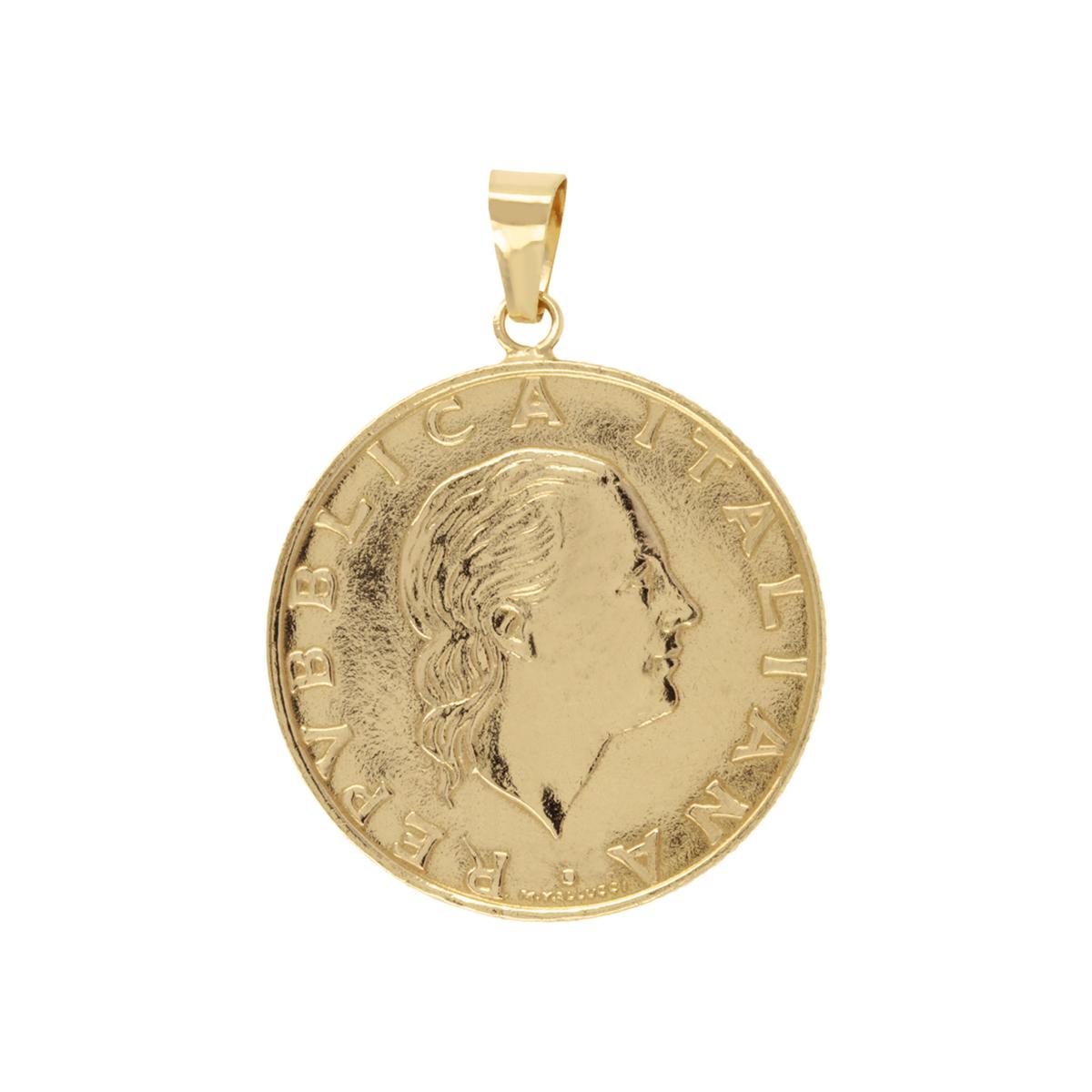 Italian Gold 200 Lira Coin 14K Gold Pendant - 9615423 | HSN