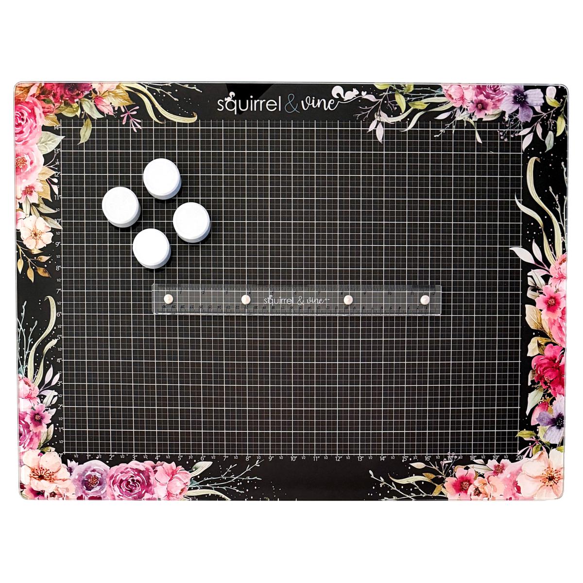 LDRS Creative 18" x 24" Black Magnetic Glass Craft Mat Kit | HSN