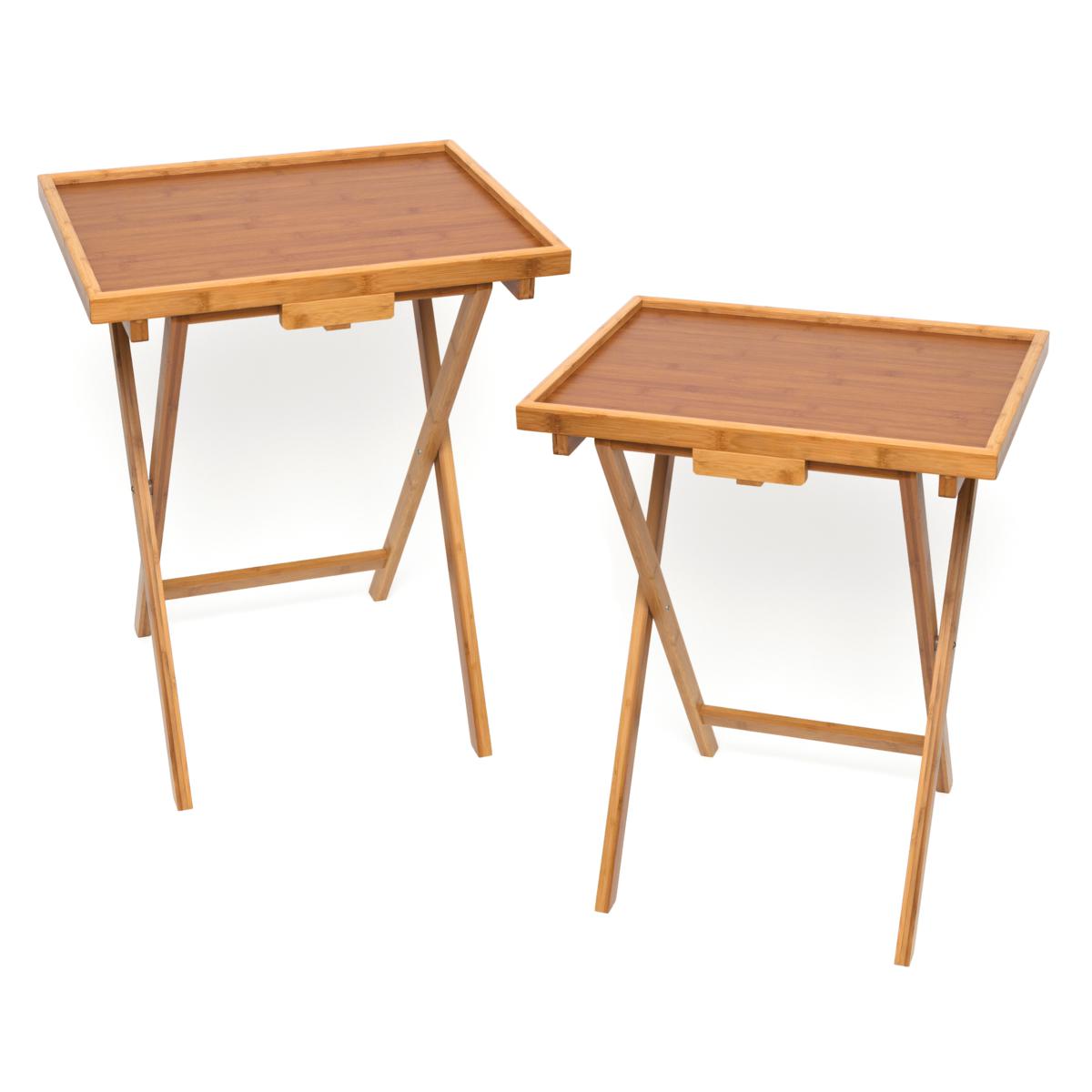 Lipper 2-pc Bamboo Lipped Snack Tables - 23066865 | HSN