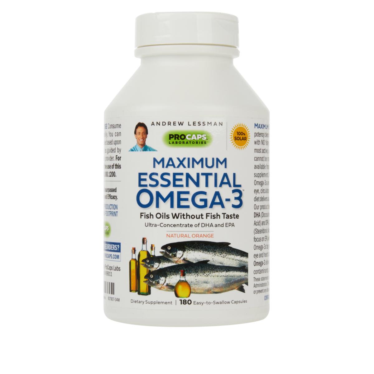 Maximum Essential Omega-3 Orange - 180 Capsules - 9427284 | HSN