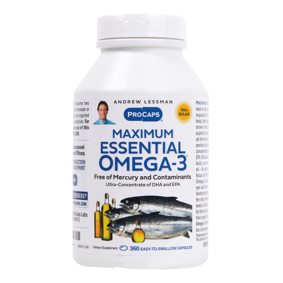 Andrew Lessman Maximum Essential Omega-3 Unflavored - 360 Capsules | HSN