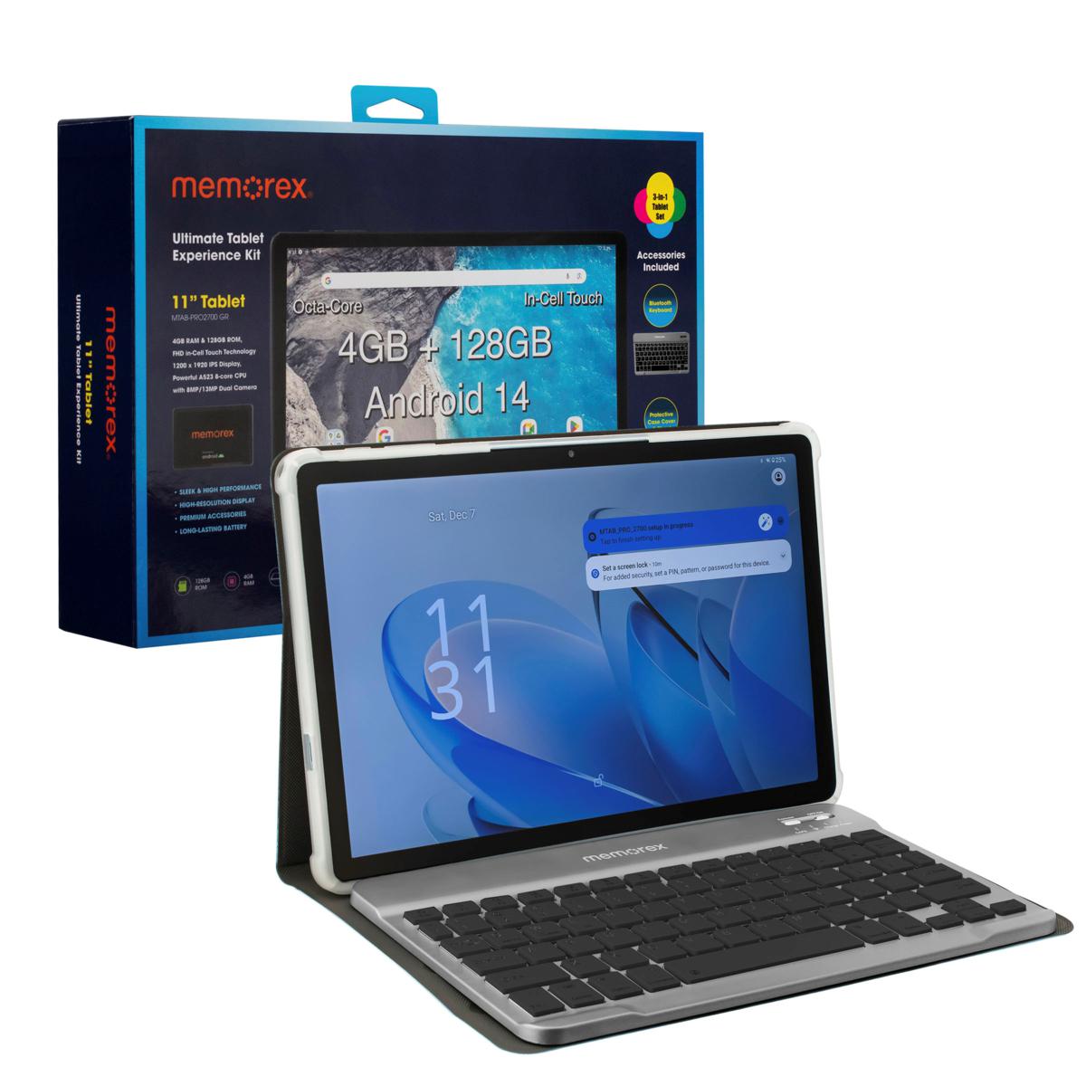 Memorex 11" 128GB Tablet Bundle w/Keyboard & Protective Case | HSN