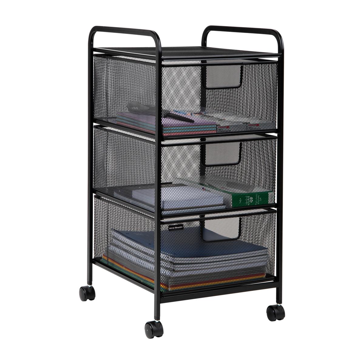 Mind Reader 3-Drawer Metal Mesh Rolling Storage Cart - 9646306 | HSN