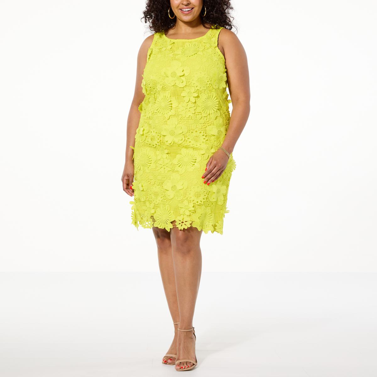 Nina Leonard 3D Floral Embroidered Sheath Dress - 22952380 | HSN