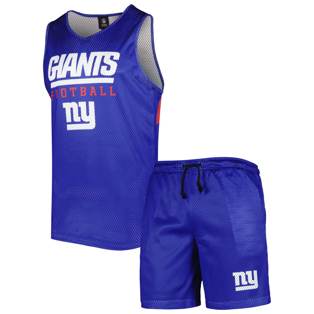 Officially Licensed NFL Men's FOCO Royal Mesh Short Set - Giants ...