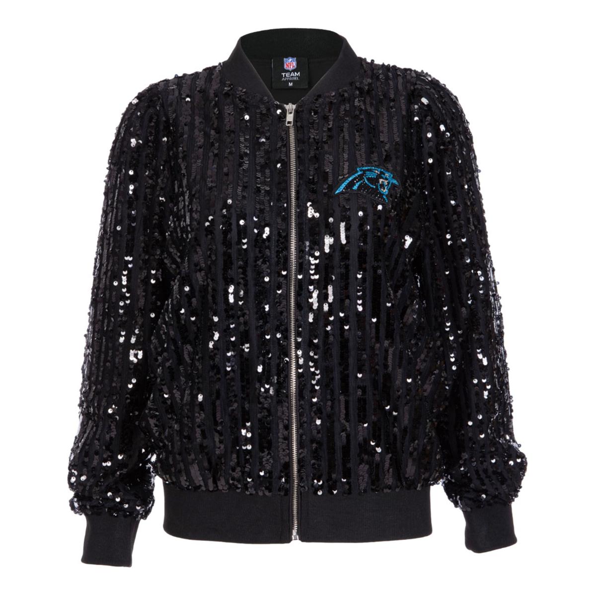 Officially Licensed NFL Women's Sequin Jacket from Fabgating by Cucé - Panthers | HSN