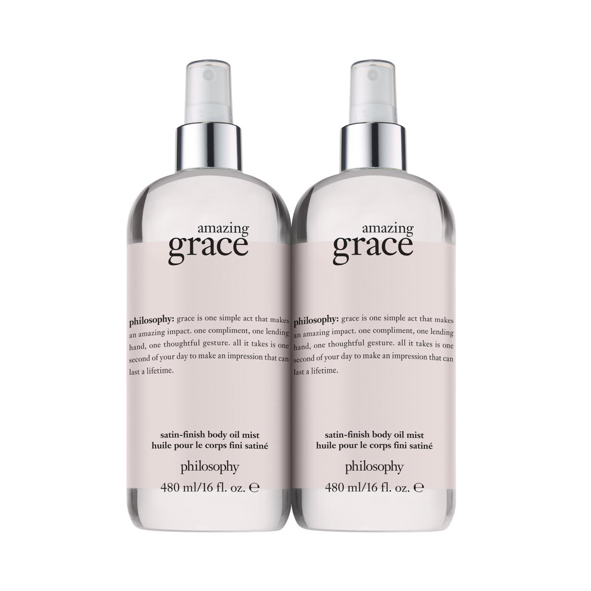 philosophy fragrance satin oil body mist duo | HSN