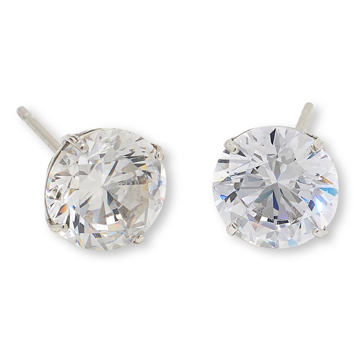 Radiance by Absolute™ 10K Gold 3.3ctw Round Solitaire Stud Earrings | HSN