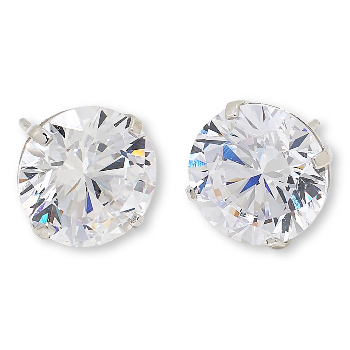 Radiance by Absolute™ 10K Gold 7.1ctw Round Solitaire Stud Earrings | HSN